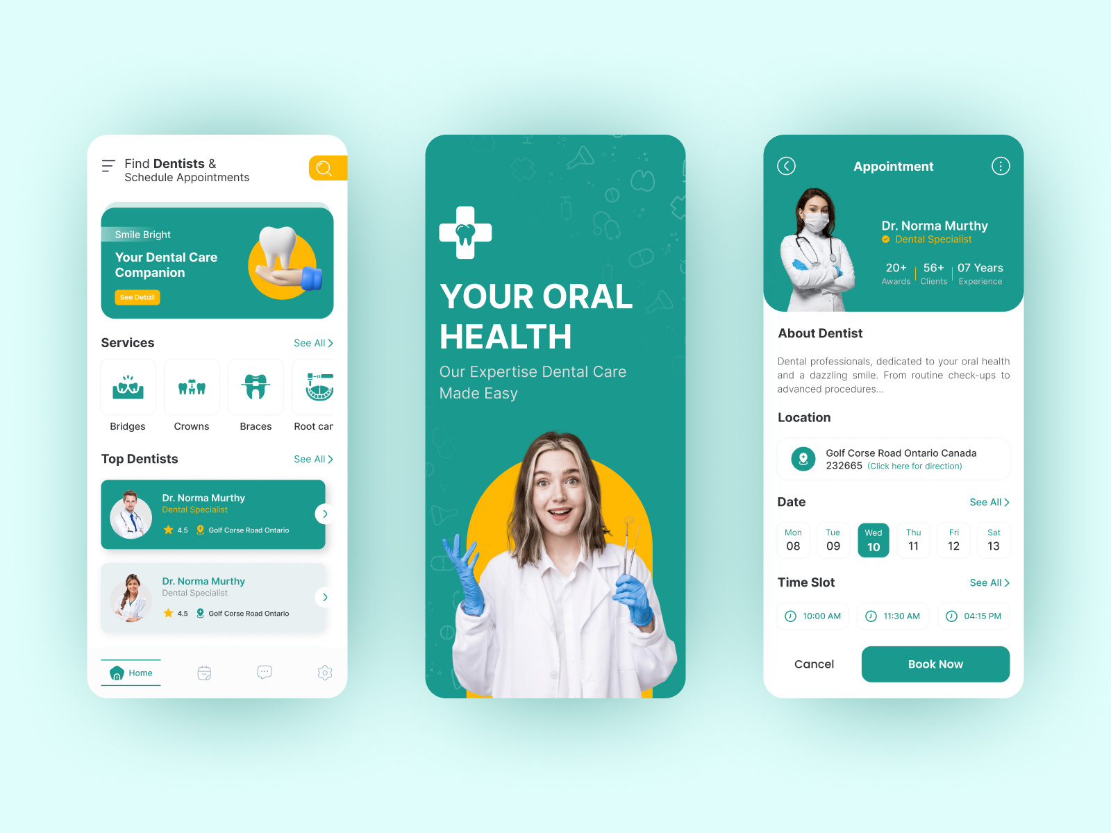 Dental Care - Mobile app by BMV System Integration Pvt. Ltd on Dribbble