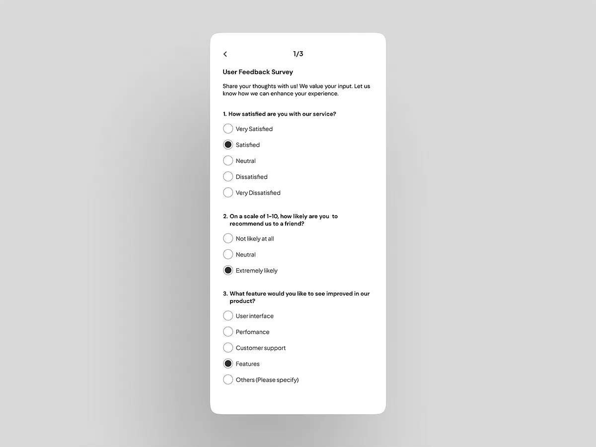 Browse thousands of Survey Screen images for design inspiration | Dribbble