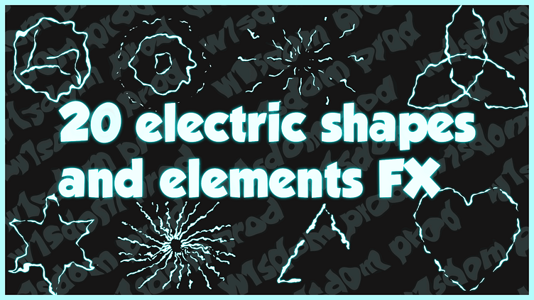 ⚡ 20 Electric Shapes and Elements VFX | Flash, Energy 2D Cartoon by ...