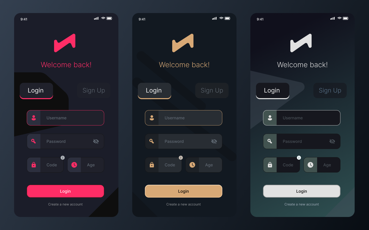 Mobile Login Screen by Ray Auguste on Dribbble