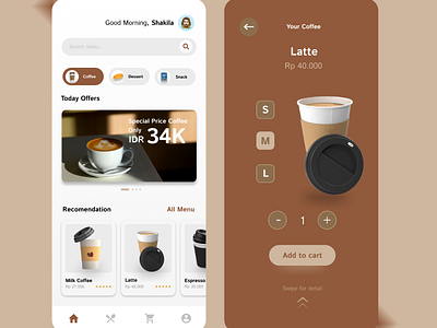 UI Design for coffee shop by Matrix Sync on Dribbble