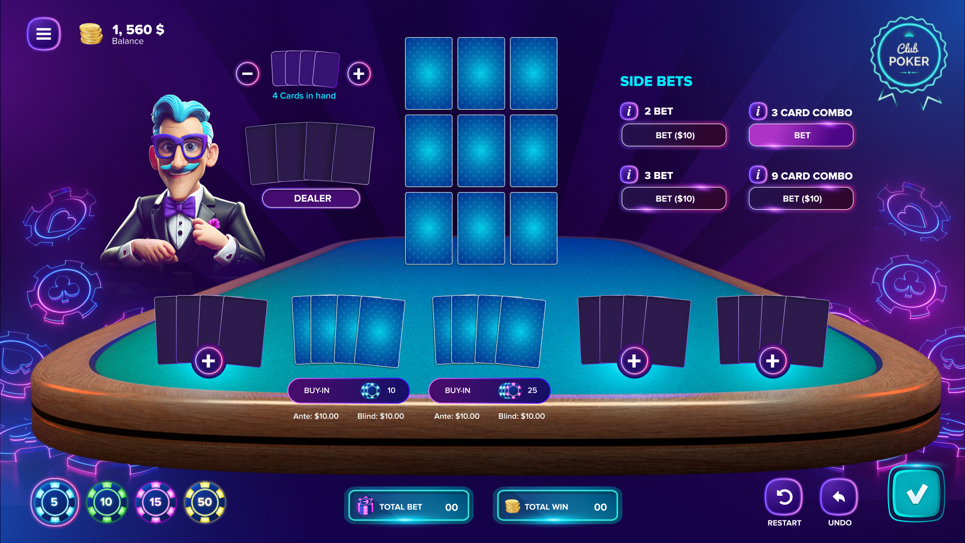 Poker game UI design by Hanna on Dribbble