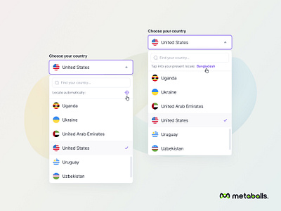 Choose your country UX by Md. Rizwan Siddiquei on Dribbble