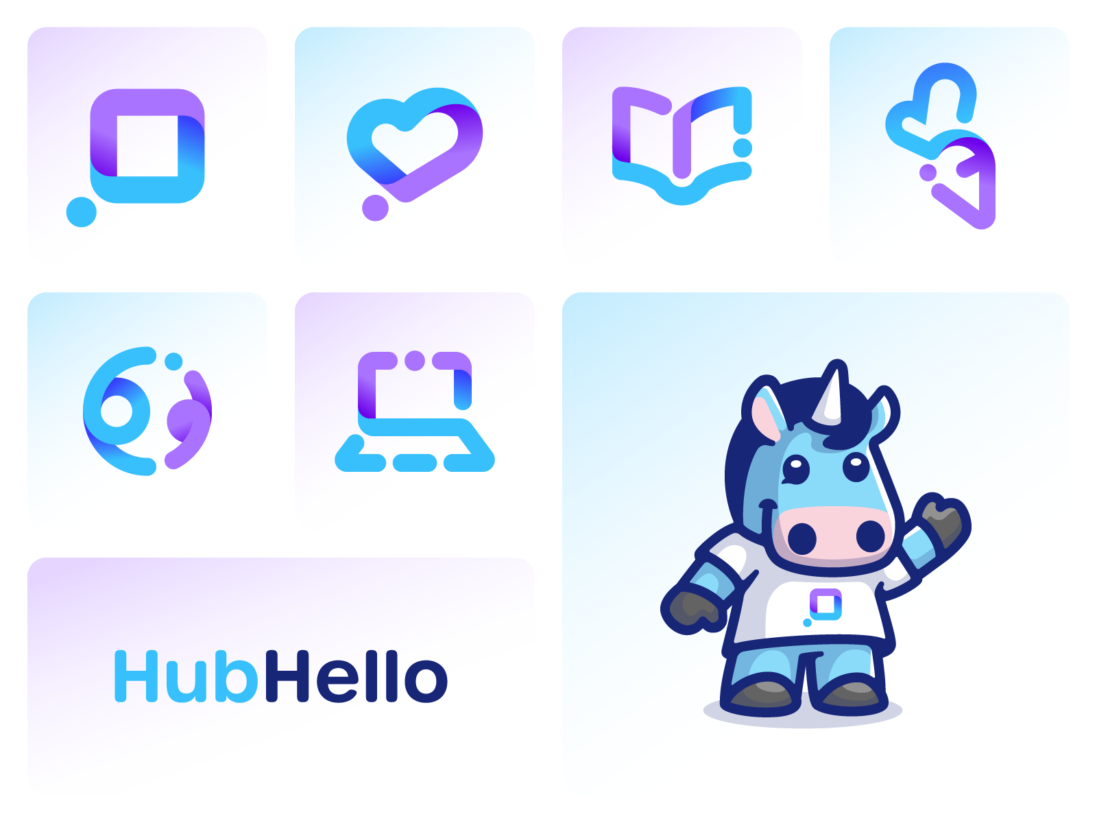 HubHello branding by Daniel Bodea / Kreatank on Dribbble