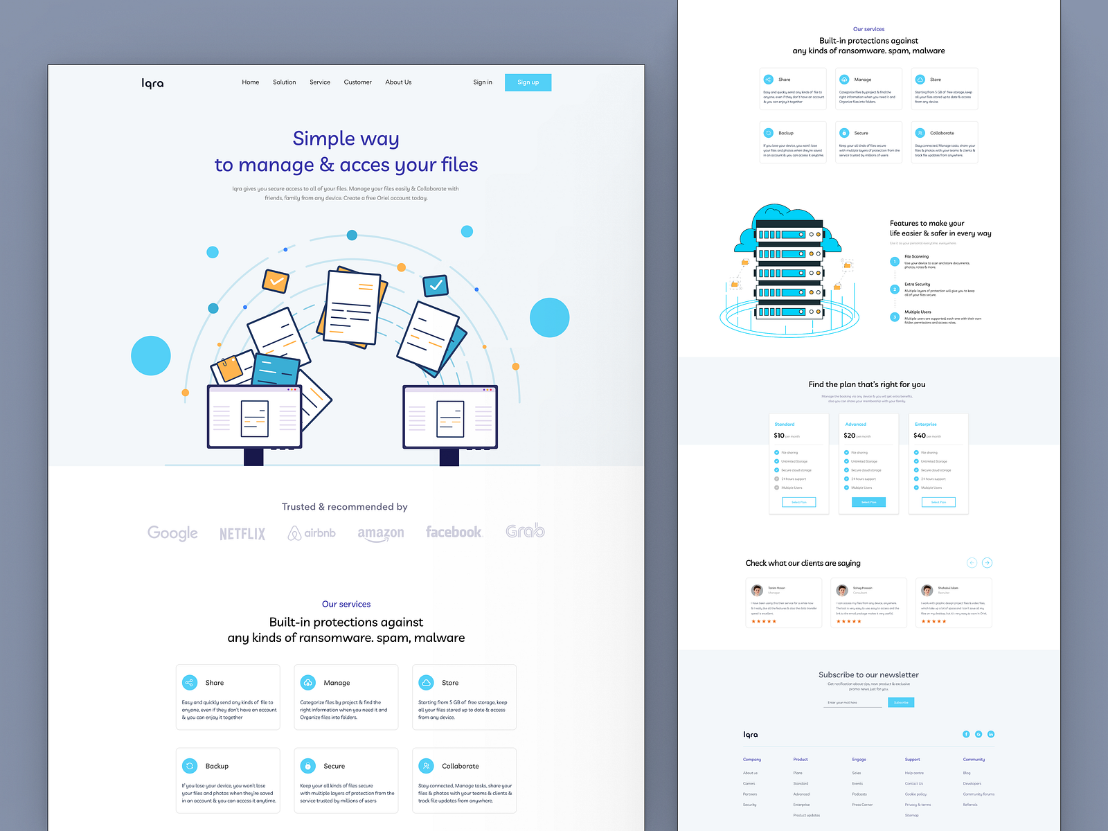 File transfer website by Khan Mohammad Iqra on Dribbble