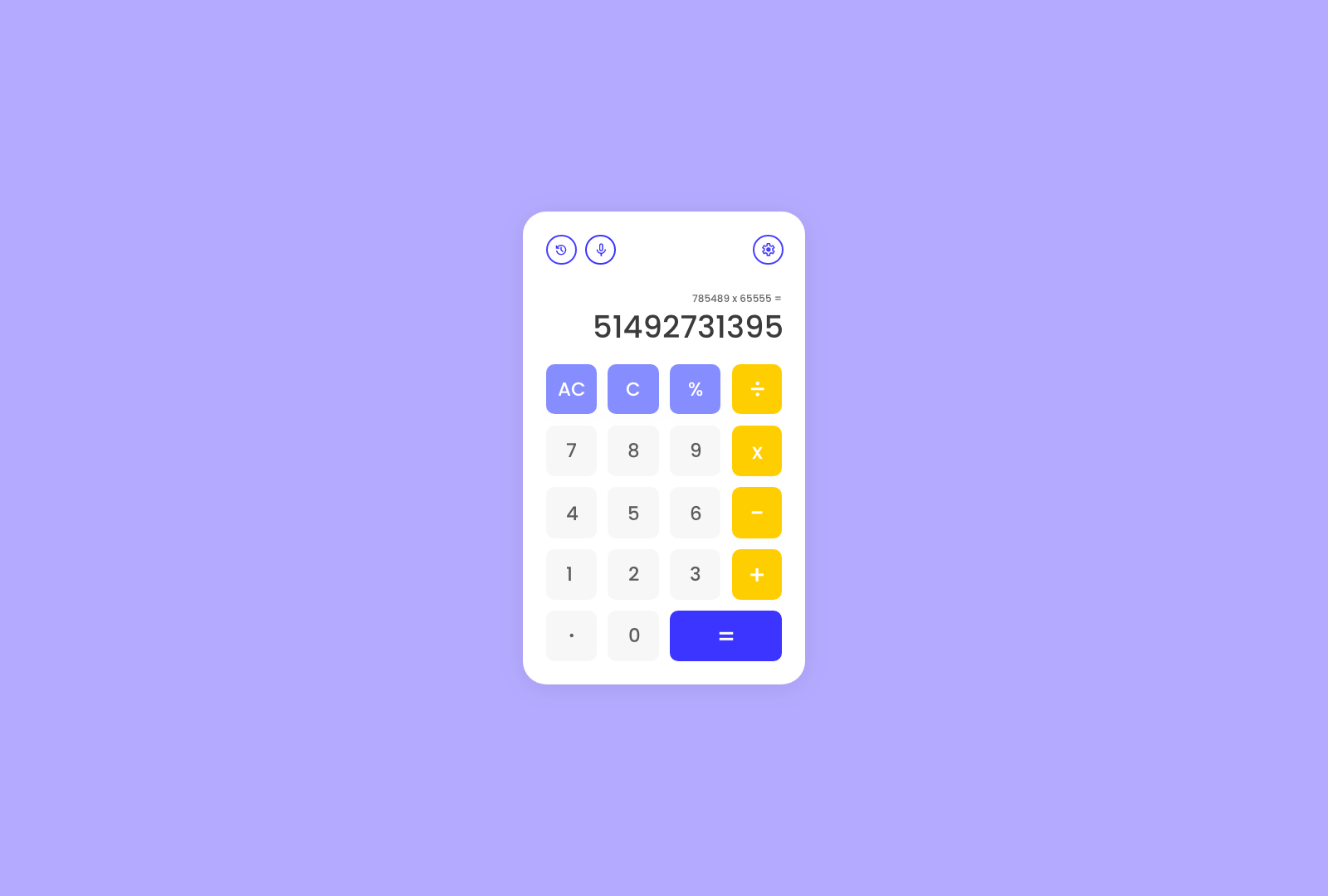 Calculator Widget by Justin on Dribbble