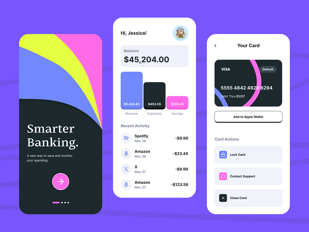 Banking App designs, themes, templates and downloadable graphic ...