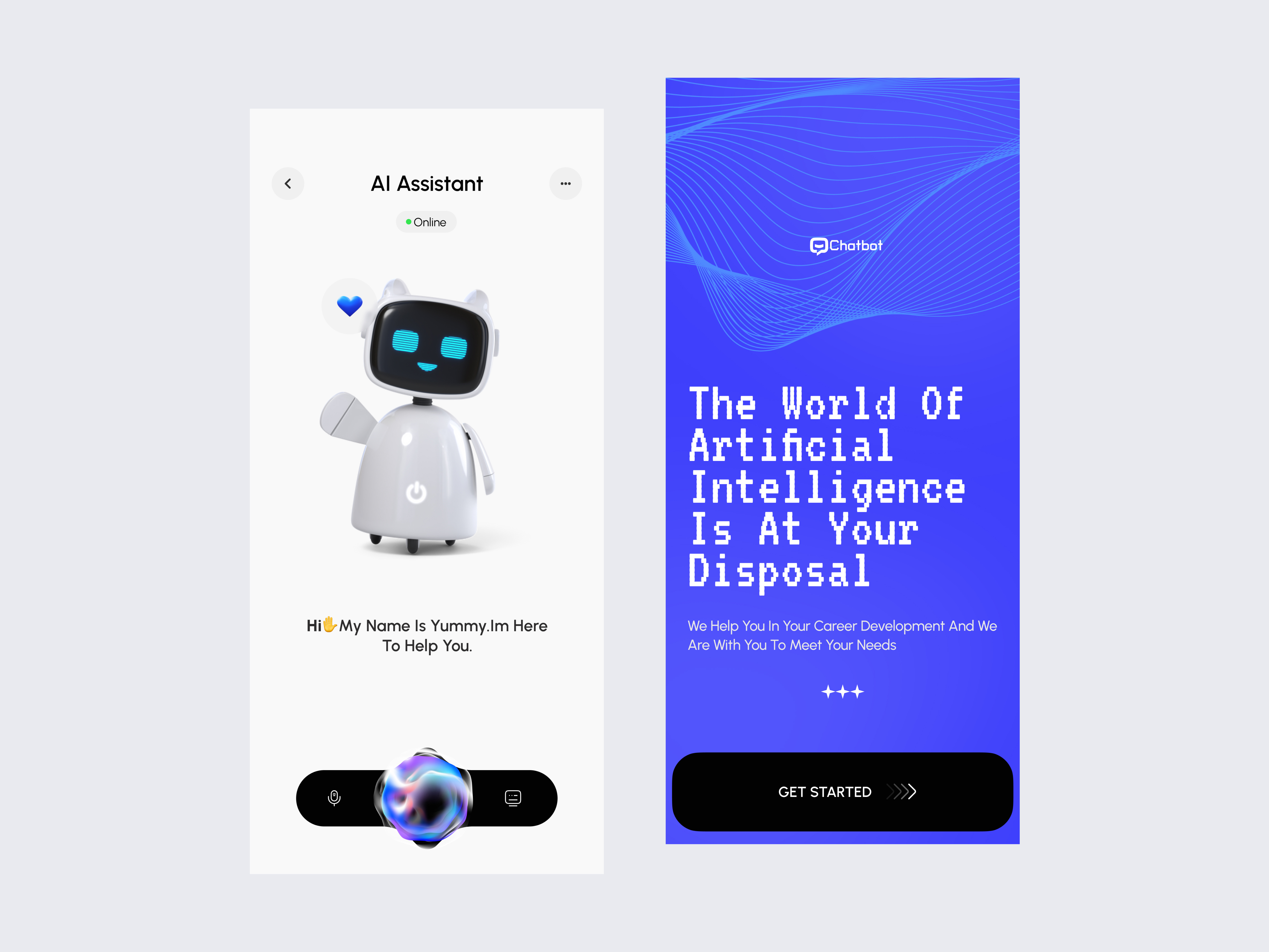 AI Chat bot mobile app by Sohail Rahmani for Duxica on Dribbble