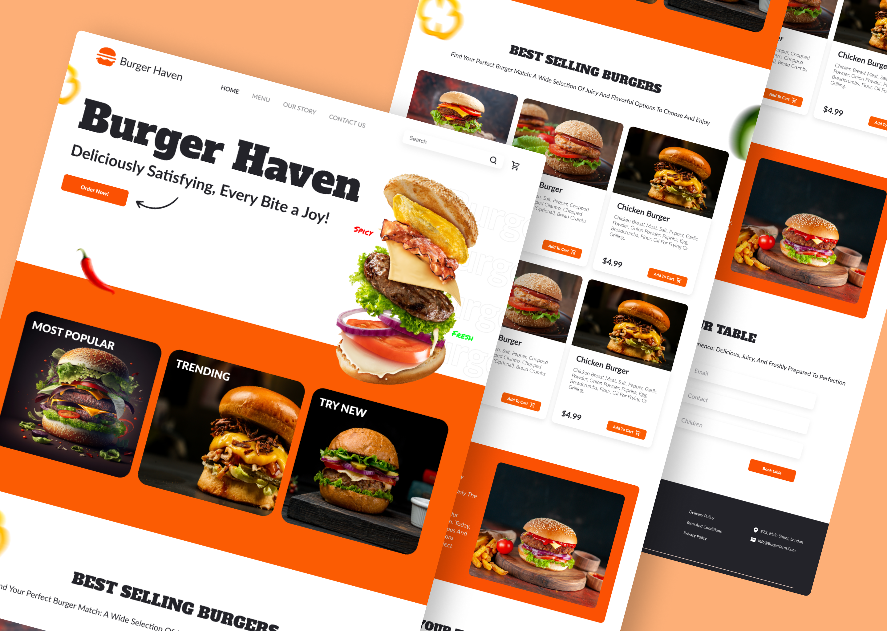 Food Webpage designs, themes, templates and downloadable graphic ...