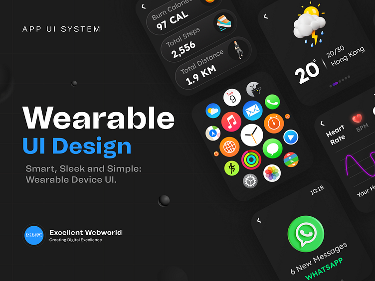 Wearable App UI Design | Smart Watch UI by Excellent Webworld on Dribbble
