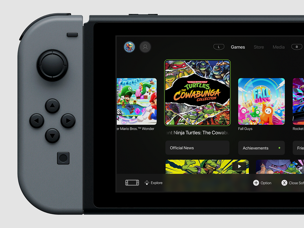 Nintendo Switch Menu Redesign by Giorgi Bibileishvili on Dribbble