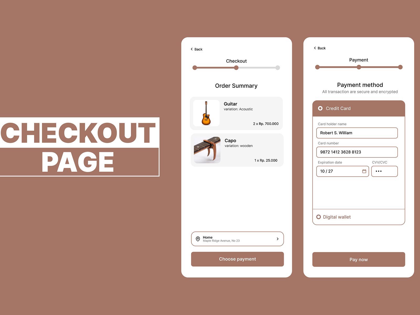 Checkout Page Design by Muhammad Fahrizal on Dribbble
