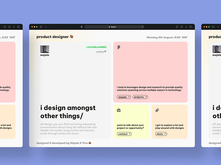 Portfolio #002 by Mojola on Dribbble