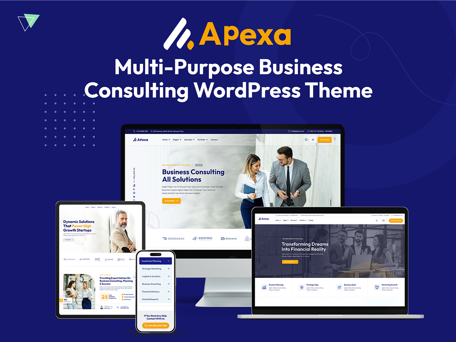 Apexa - Multipurpose Business Consulting WordPress Theme by AliThemes on Dribbble