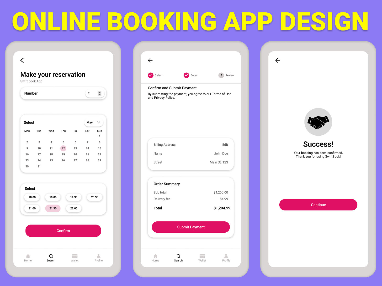 Online Booking App Design by Muhammad Bilal on Dribbble