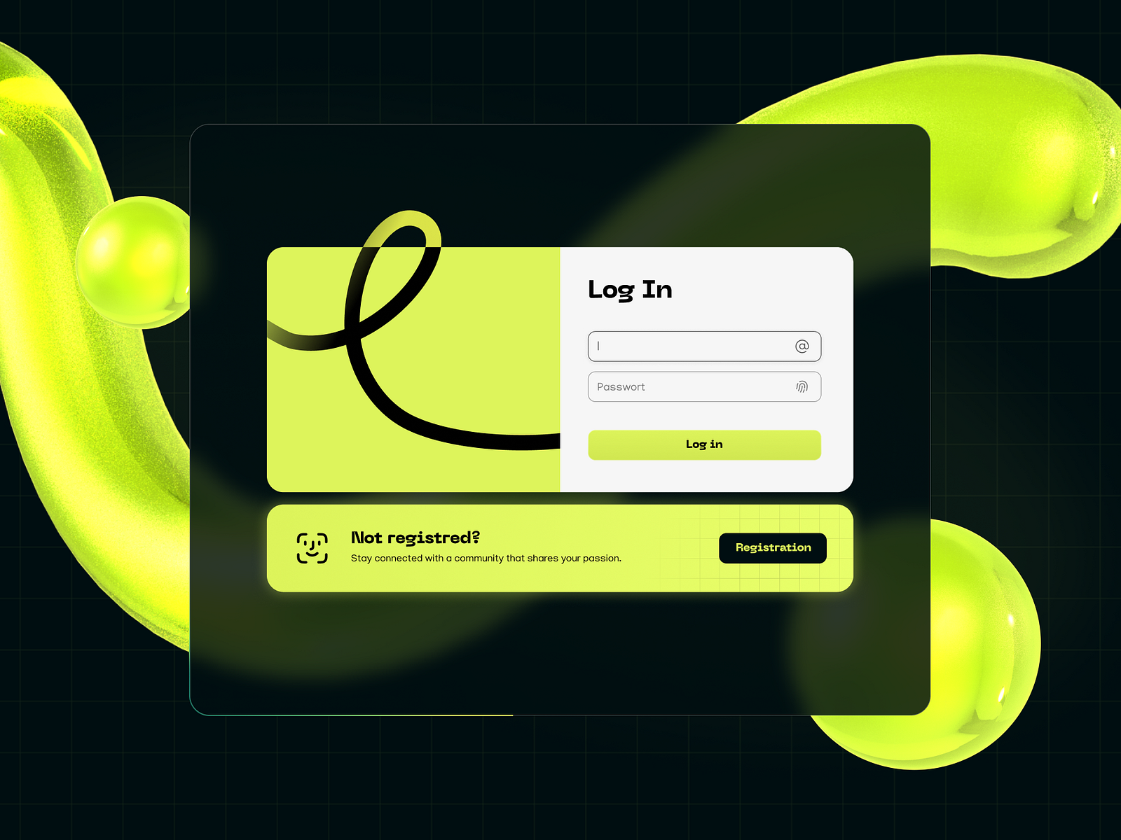 Log In Screen - Modal Registration by Tverdun Ilya on Dribbble
