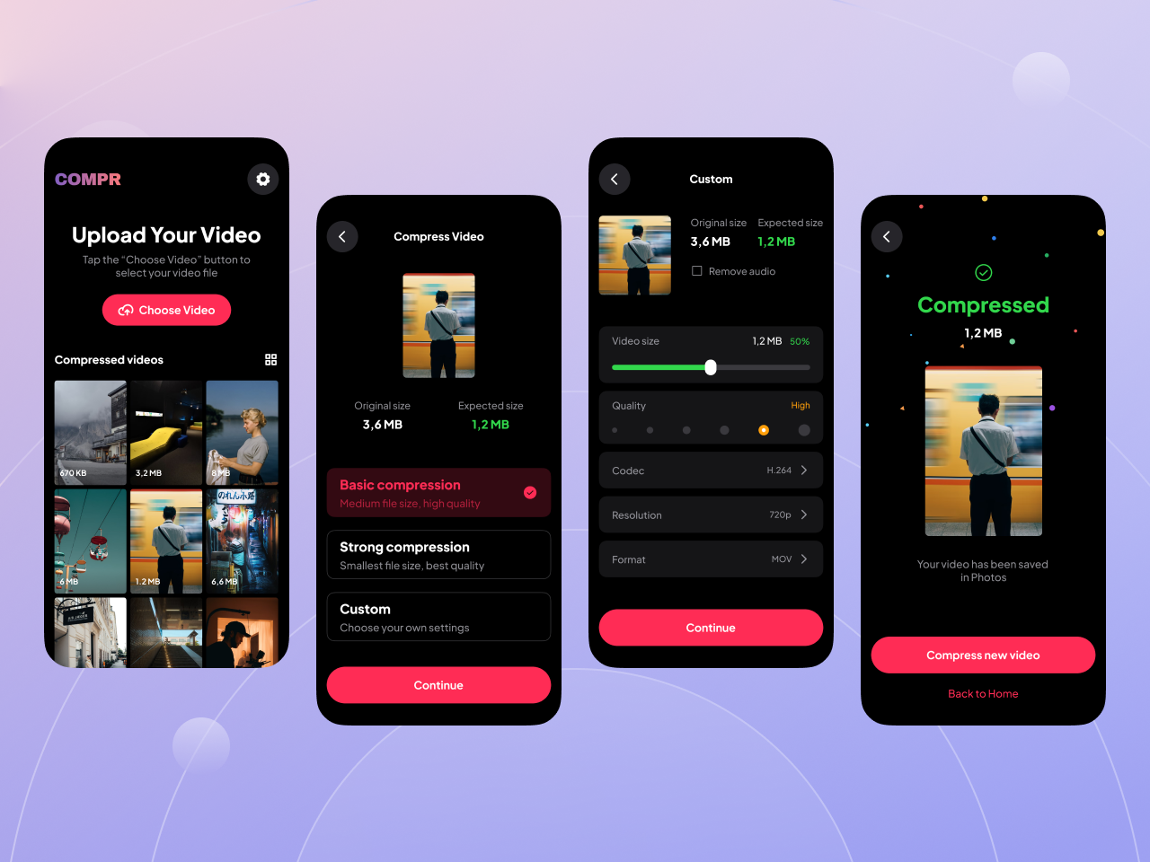 Video Compressing APP UI Design by Sajjad Hossain on Dribbble