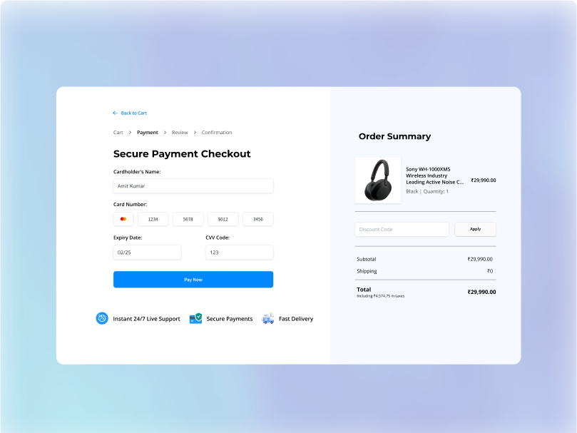 Credit Card Checkout Form by Rohan Lokhande on Dribbble