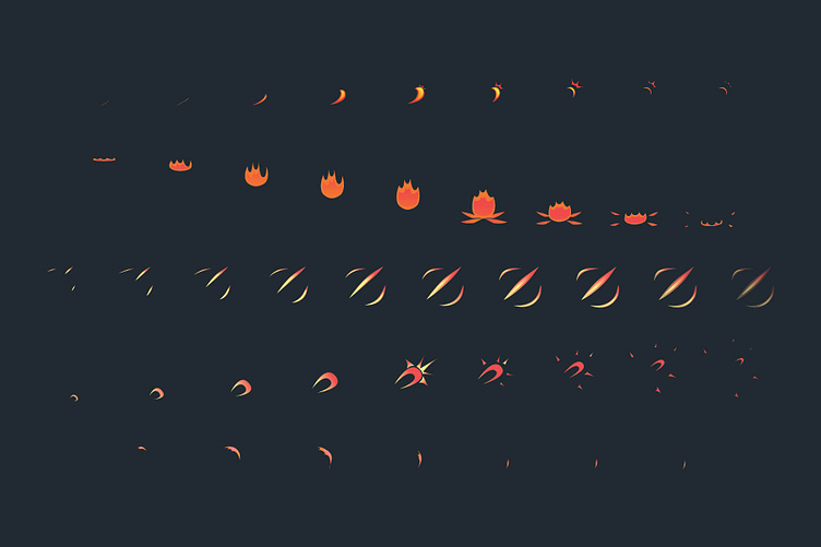 Free Slash Effects Sprite Pack By 2d Game Assets On Dribbble