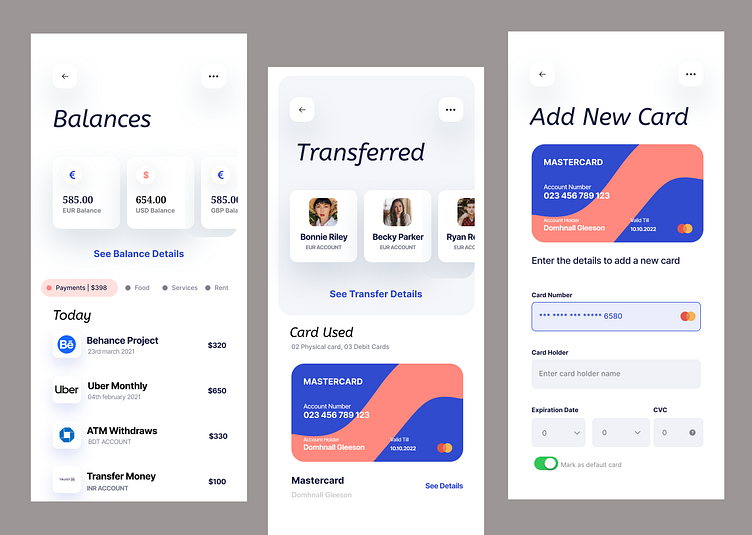 Money Transfer App Full Design by Mrzeeuiux on Dribbble