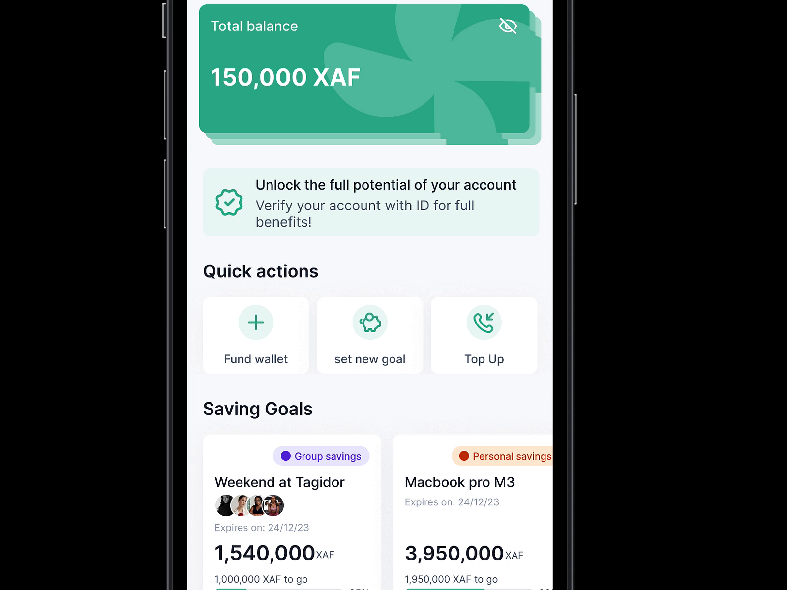 Savings App - Prototype by Amélie Lobe on Dribbble