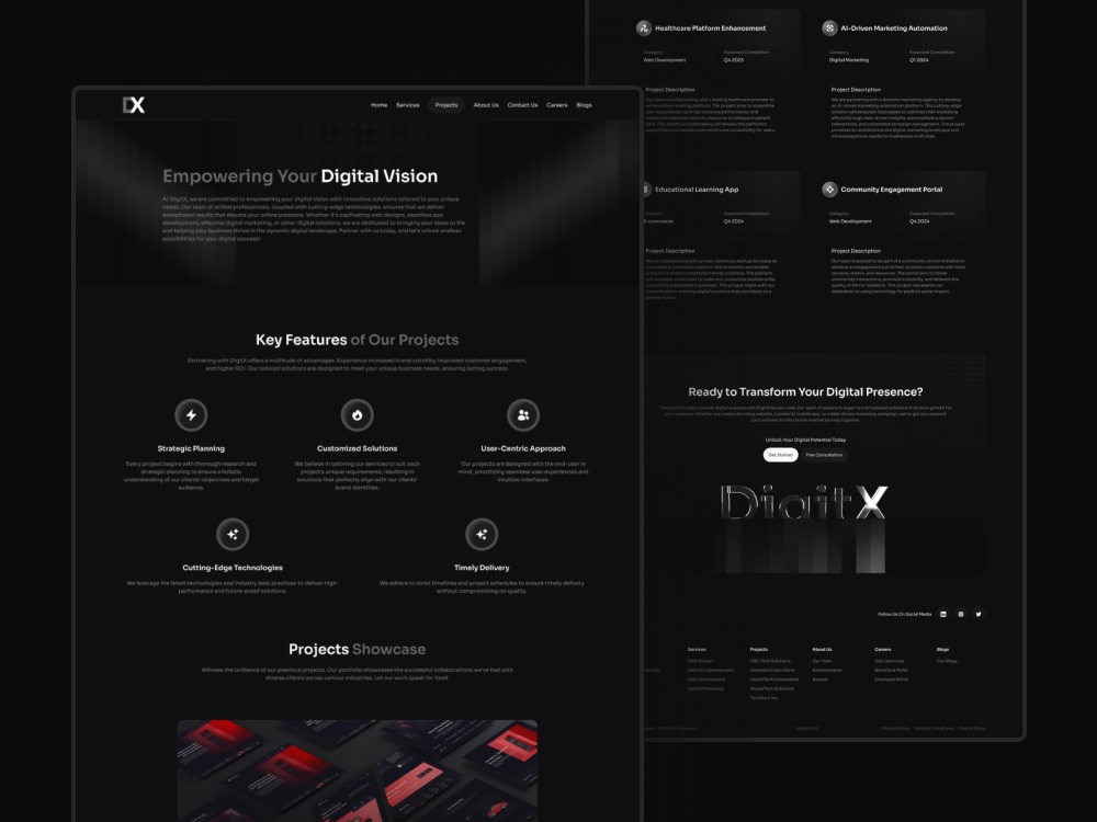 Projects / Our Works Page Design of Digital Agency Portfolio by Produce ...