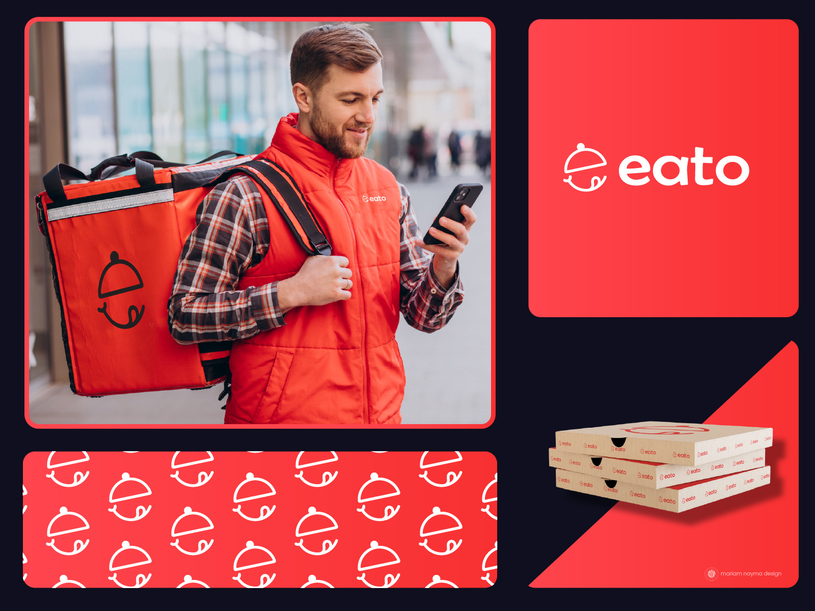 Eato- Food Delivery Logo and Branding Design by Mariam Nayma on Dribbble