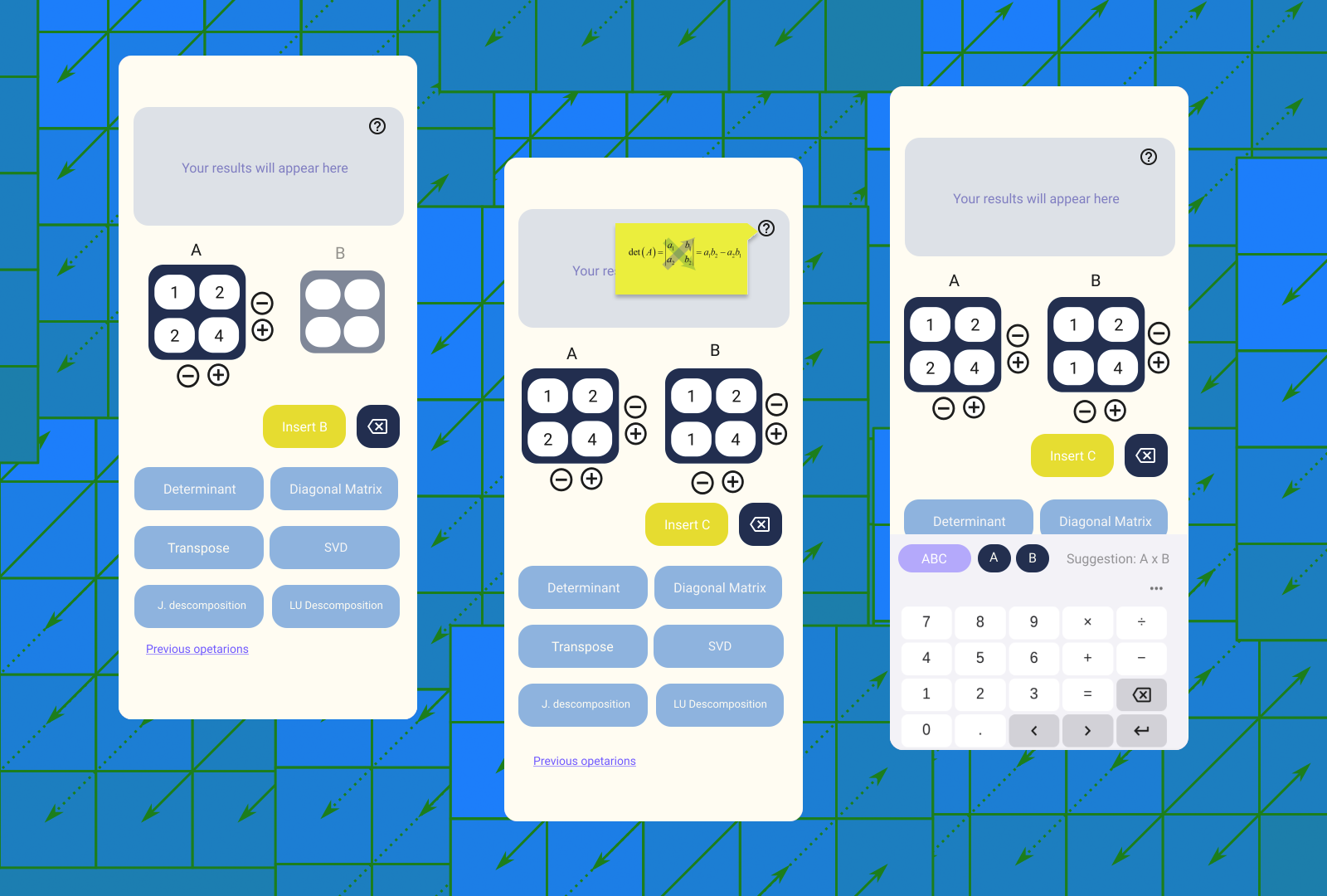 Matrix Calculator #DailyUI by Jenma Amesquita on Dribbble