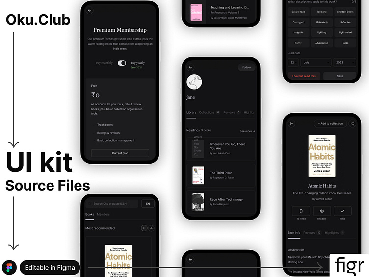 Make Oku.Club UI your own by Figr Design on Dribbble