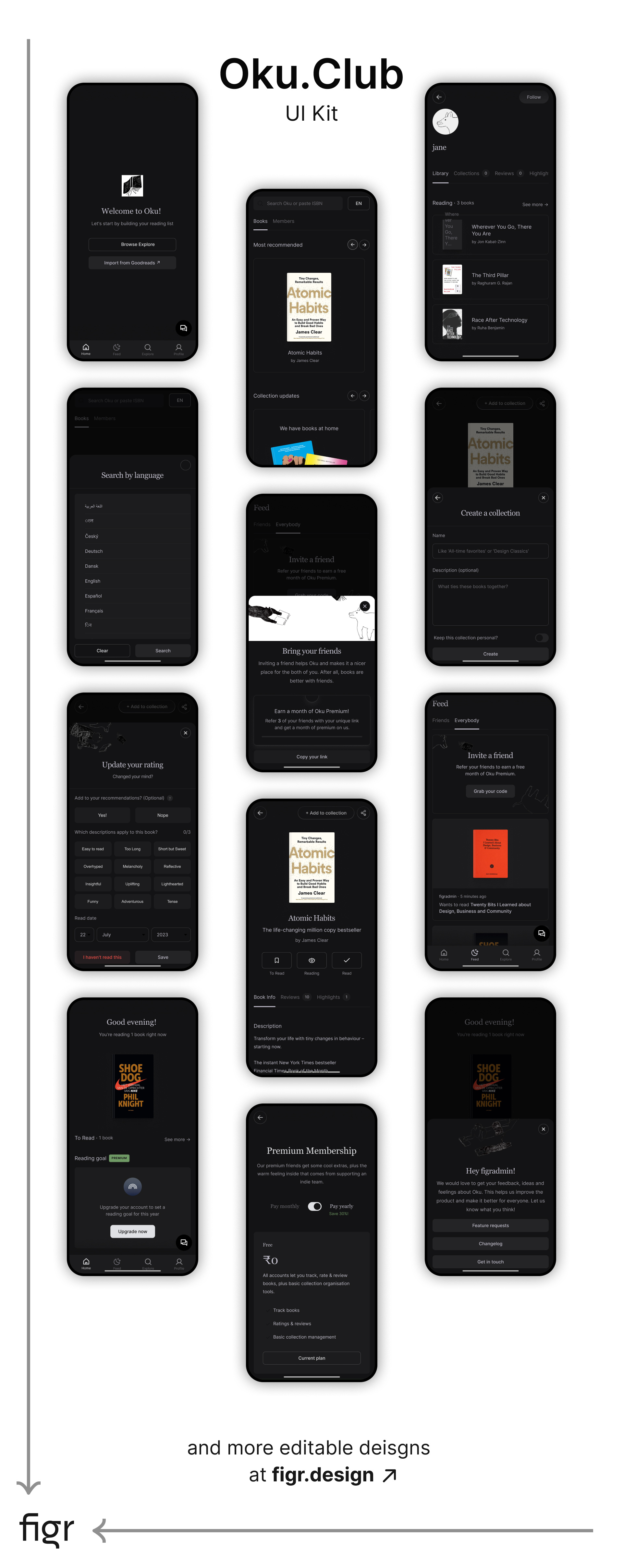 Make Oku.Club UI your own by Figr Design on Dribbble