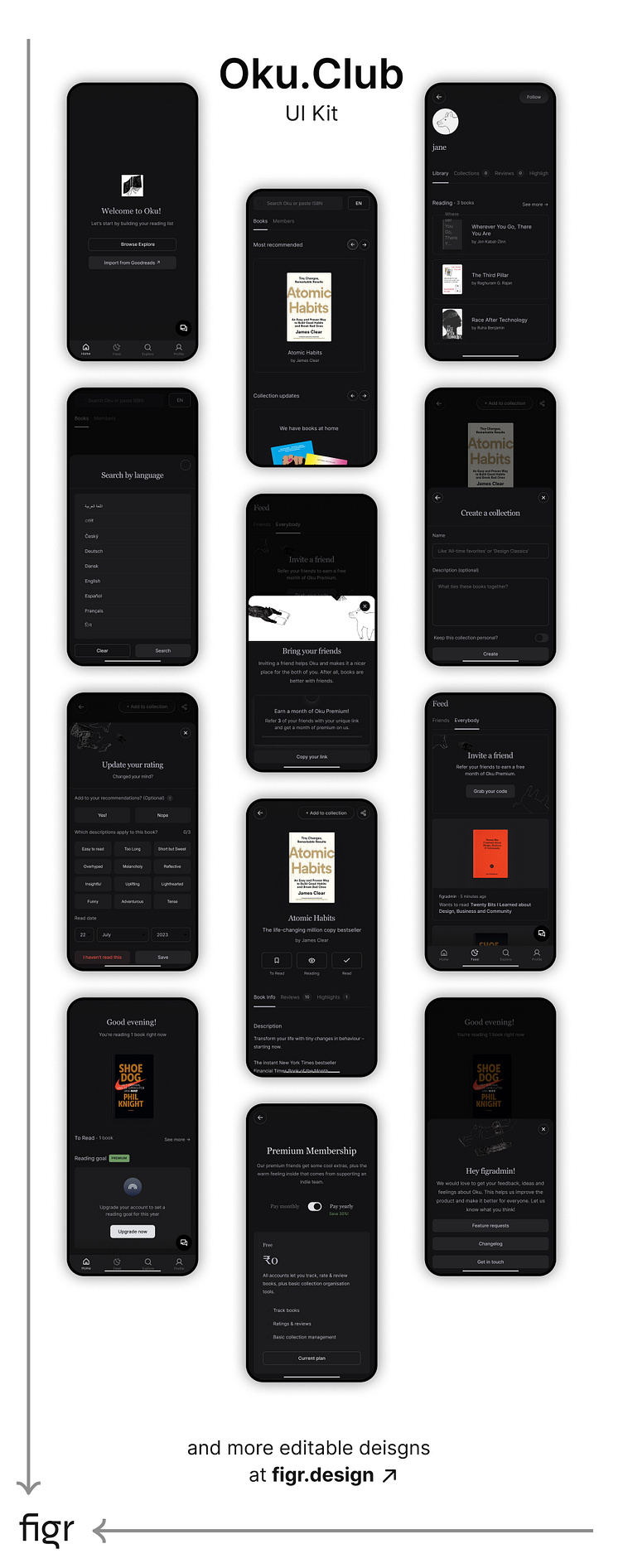 Make Oku.Club UI your own by Figr Design on Dribbble