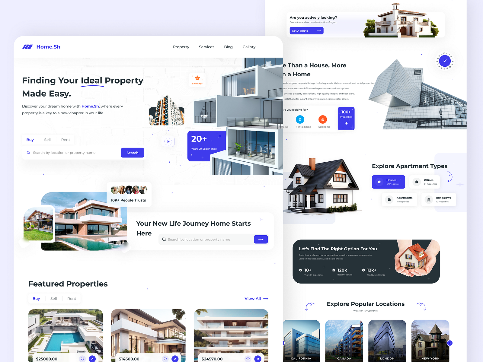 Real Estate Landing Page by Codzgarage Infotech Pvt Ltd on Dribbble
