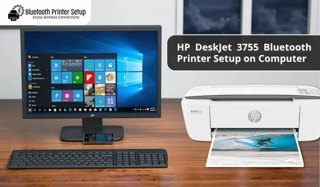 HP DeskJet 3755 Bluetooth Printer Setup on Computer by Bluetooth ...