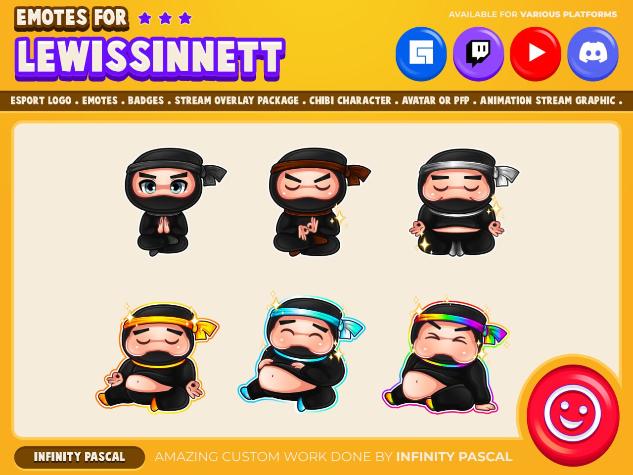 Custom Chibi Ninja Sub or Bit Badges🥷 by Pascal Infinity on Dribbble