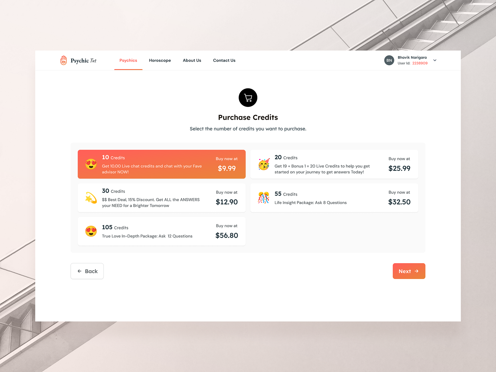 Purchase Credits UX/UI by Bhavik Narigara on Dribbble