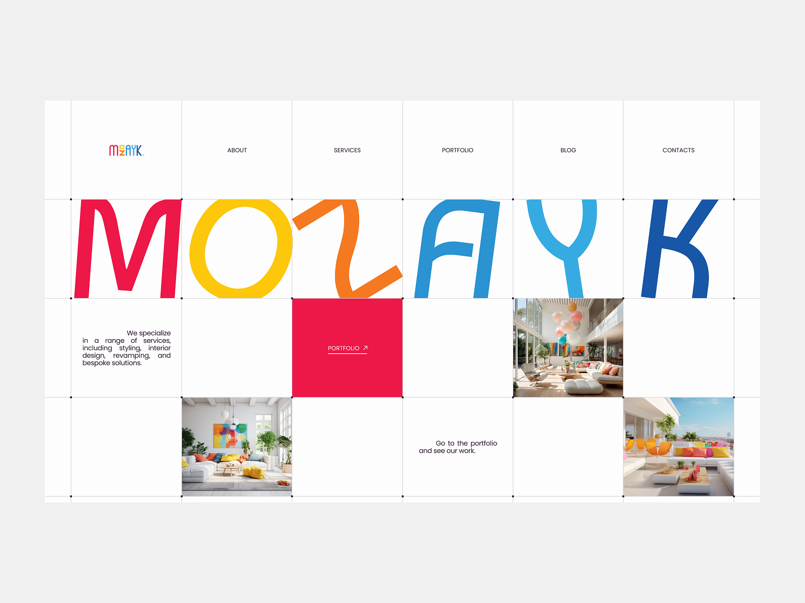 Home screen design for a creative interior design studio by Kateryna on ...