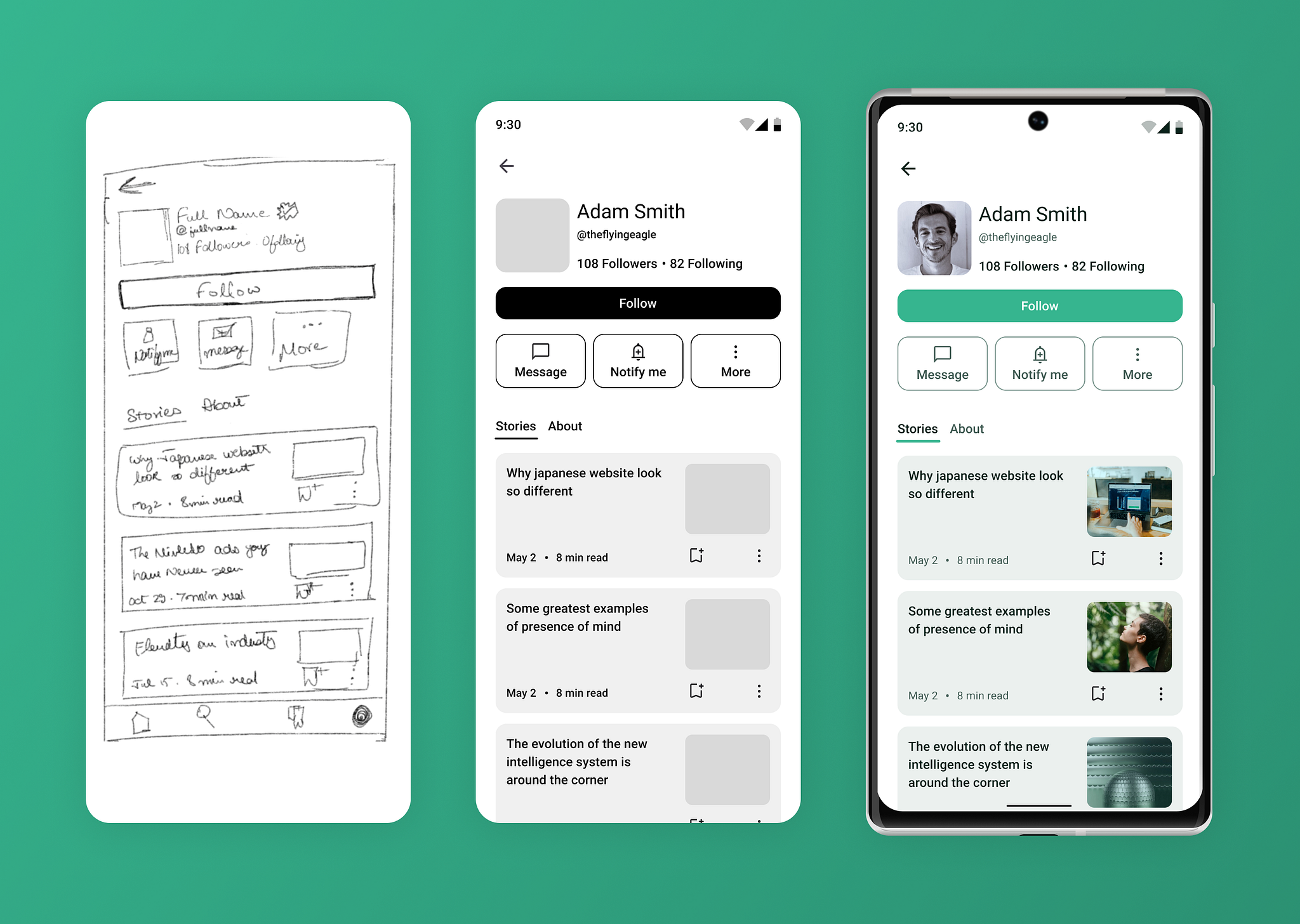Daily UI #6 | User Profile by Chetan Sapra on Dribbble