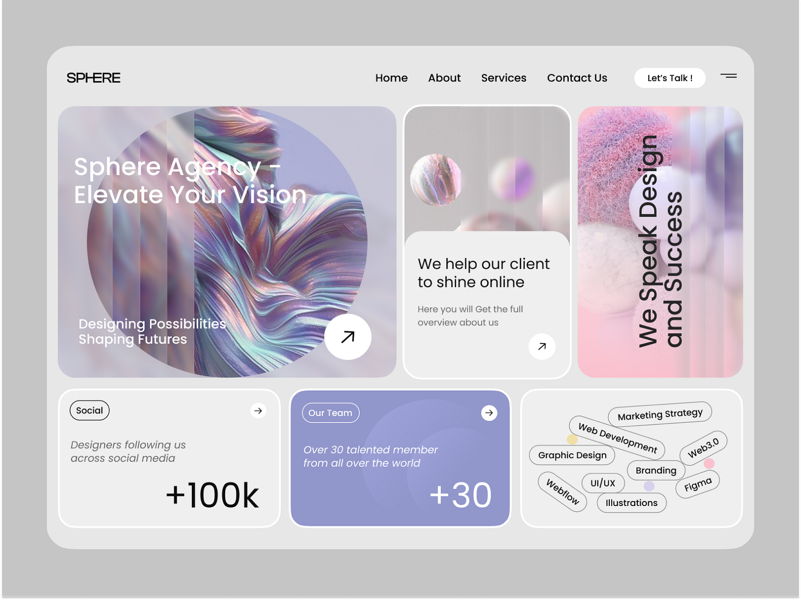 Sphere Agency - UI Design by Monia E on Dribbble