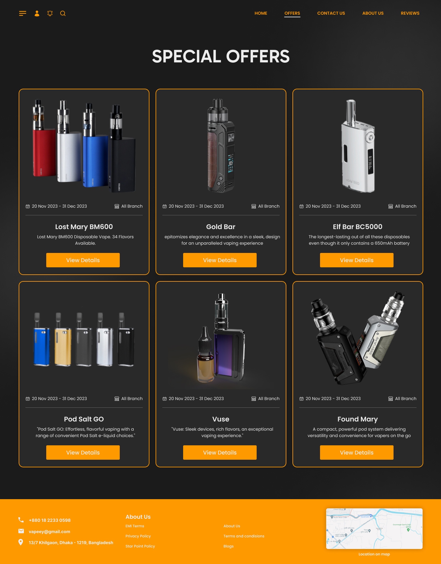 Vapeey - A Vape Store Website by Seeam Ahmod | UI/UX & Web Designer on ...