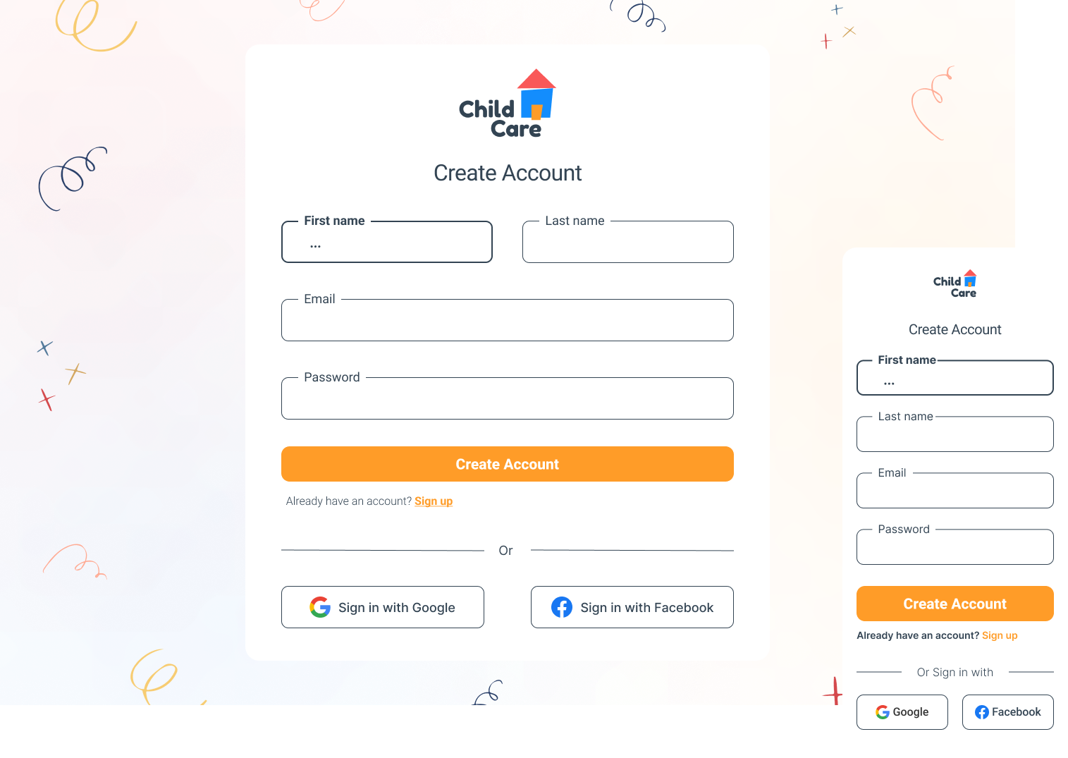 Login / Create Account / Sign Up/ Responsive by Nare Abrahamyan on Dribbble