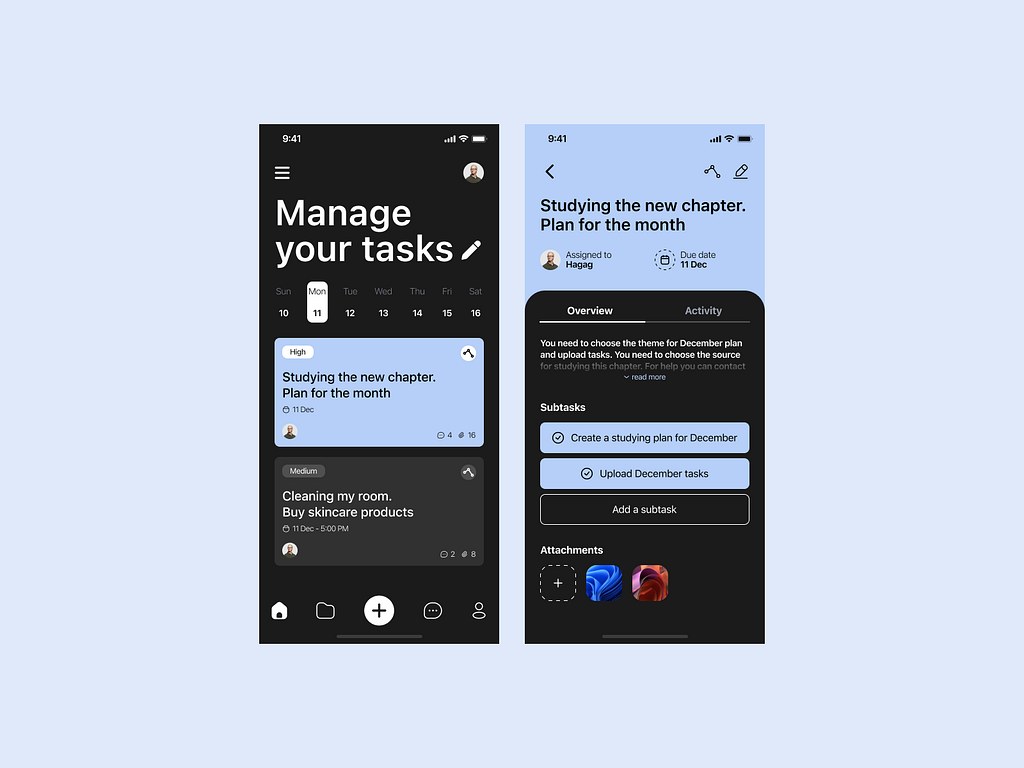 Task Management App: iOS/Android UI by Abdulrahman Hagag on Dribbble