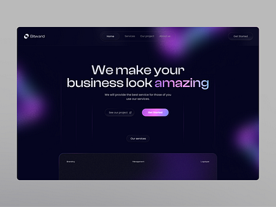Bitward - Branding Agency Landing page by Seiya se on Dribbble