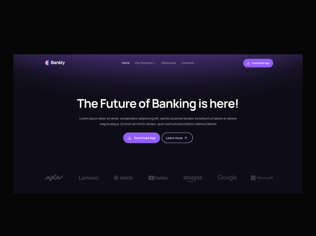 Banking - landing page by Horizon on Dribbble