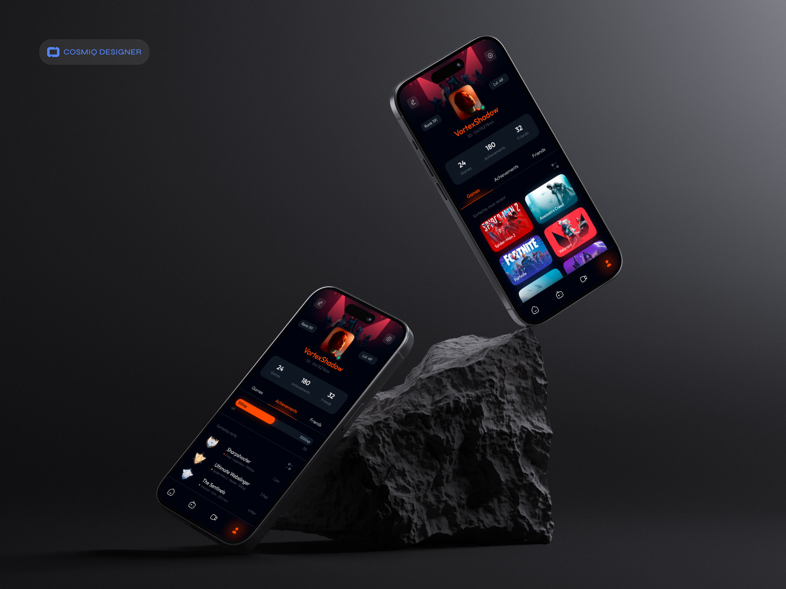 Gaming Profile UI/UX Design by Cosmiq Designer on Dribbble