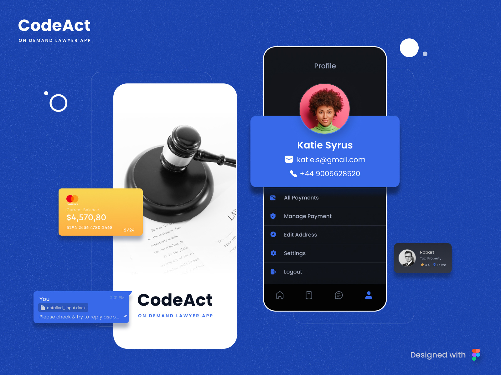 Law Firm Mobile App | CodeAct by Design Studio: UI/UX Design Agency on ...