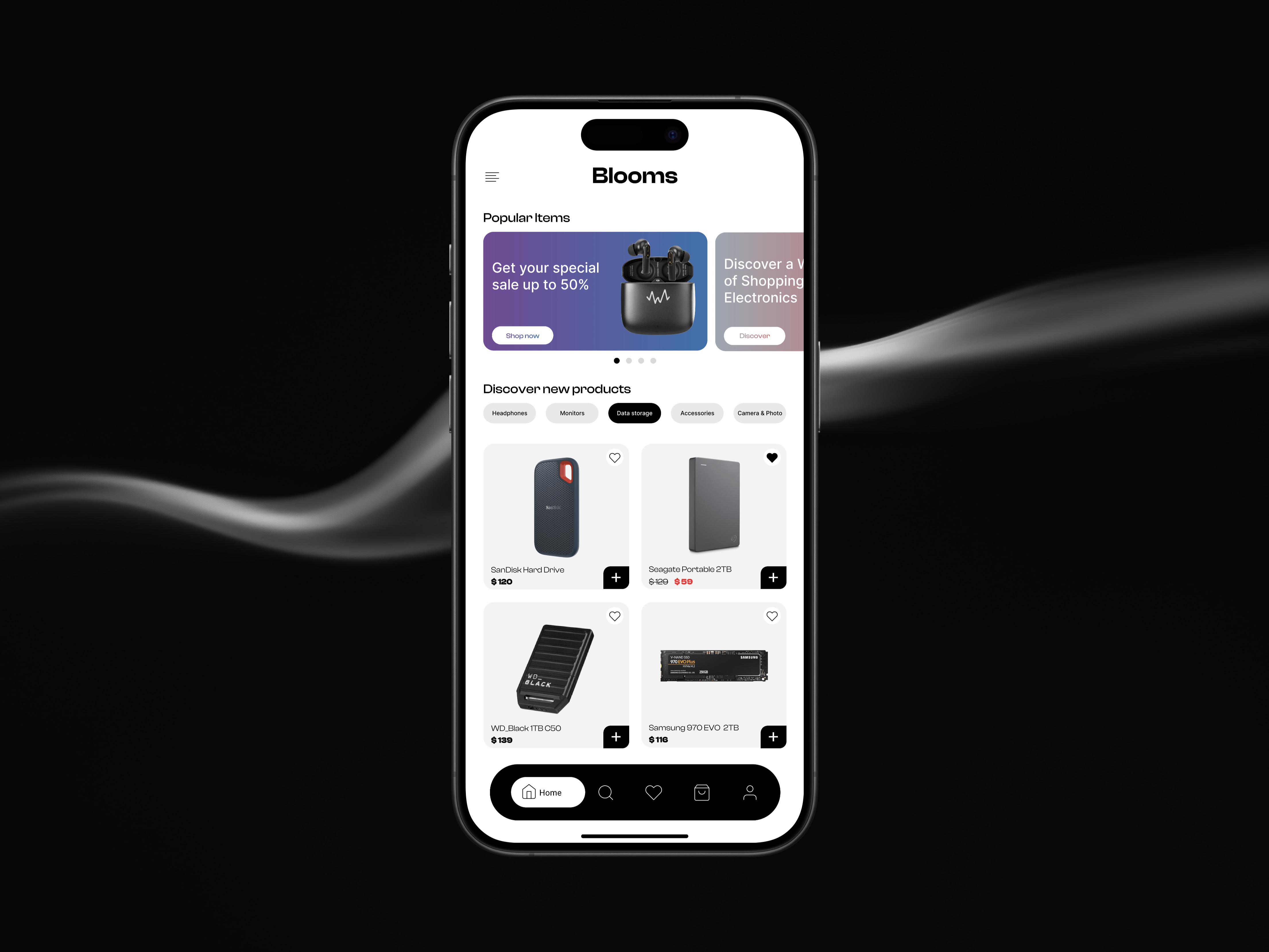 Blooms Electronic Mobile Shop App by Igor Ivković on Dribbble