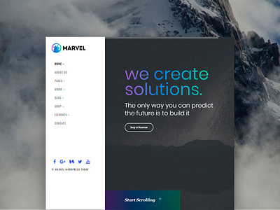 Marvel Vertical Menu WordPress Theme by Visualmodo WordPress Themes on Dribbble