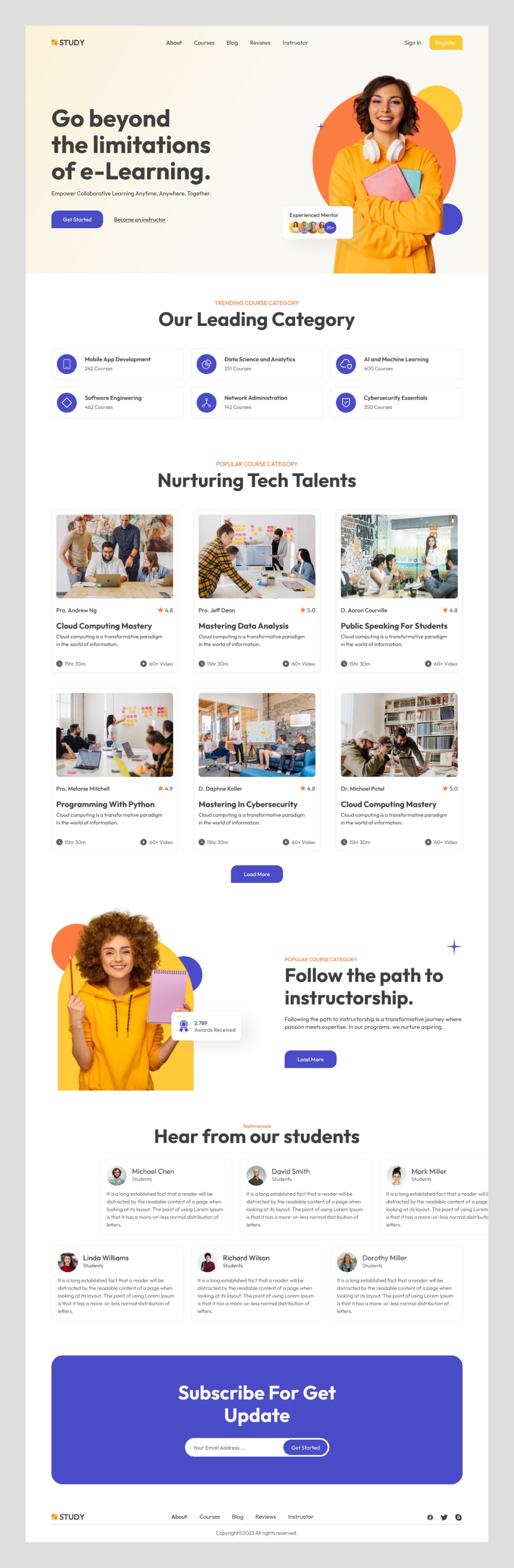 Education Landing Page - STUDY by Sakib Uddin on Dribbble
