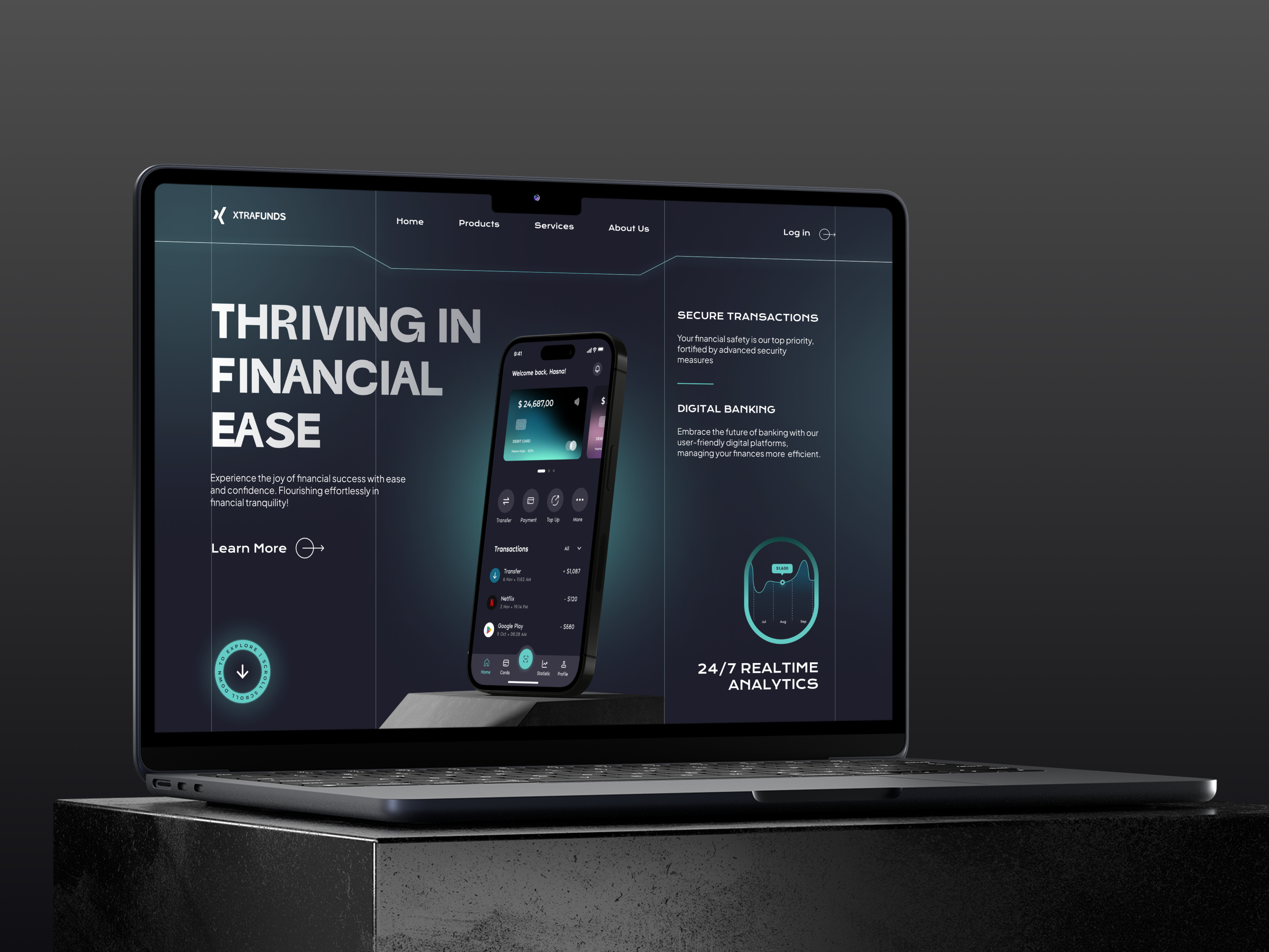 Banking Website - Hero Section by Hasna Azlya on Dribbble