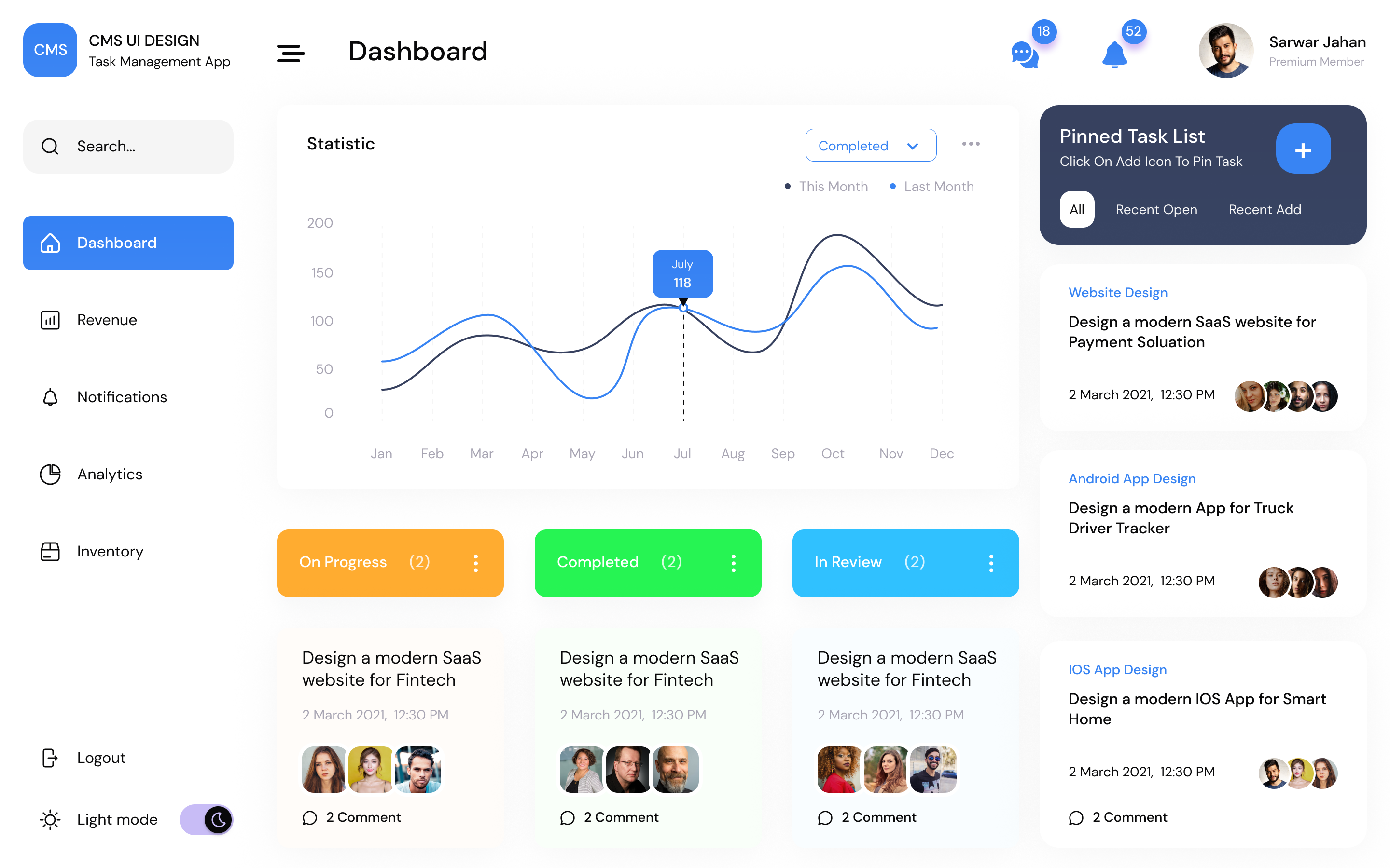Task Management CRM/Dashboard Design by Sarwar Jahan Rimon on Dribbble